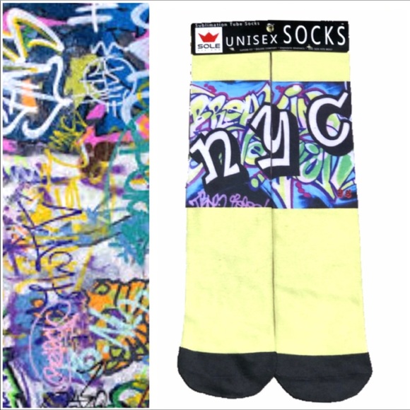 Sole Supreme | Underwear & Socks | Nyc Graffiti Socks | Poshmark